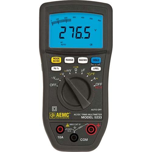 Digital Multimeter Model 5233 ( TRMS, 6000-cts, V, A, AC/DC, CAP, Ohm ...