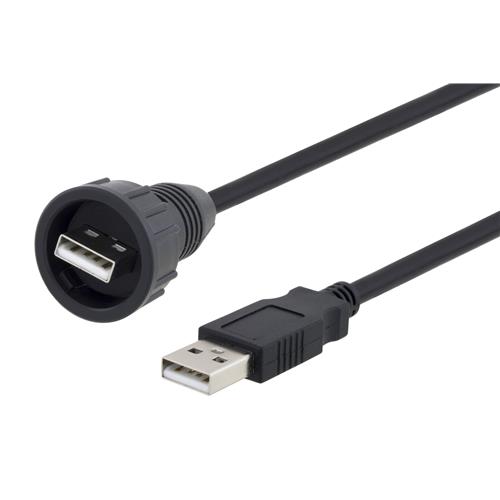 防水型USB A型/A型线缆组件，0.5米 - U2A00009-05M