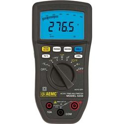 Digital Multimeter Model 5233 ( TRMS, 6000-cts, V, A, AC/DC, CAP, Ohm, T, NCV) - AEMC-5233